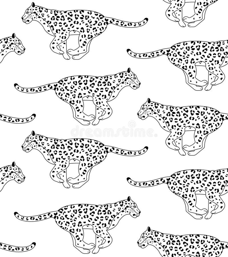 Tiger Outline Running Vector Stock Illustrations – 467 Tiger Outline ...