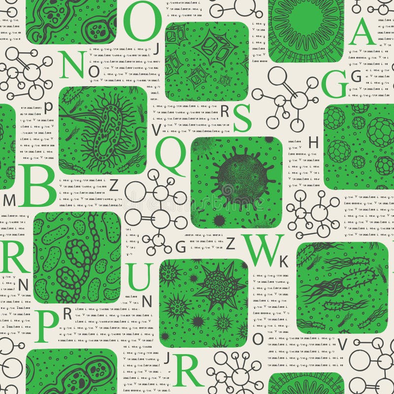 Vector Seamless Pattern on a Scientific Theme Stock Vector ...