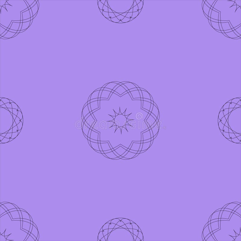 Vector Seamless Pattern Shapes on the Light Purple Background. Stock ...