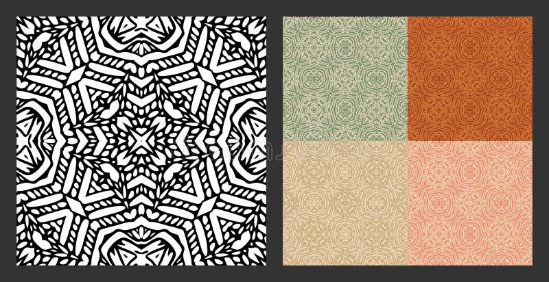 The Vector Seamless Pattern is Shown in Gentle Trending Colors. Fully ...