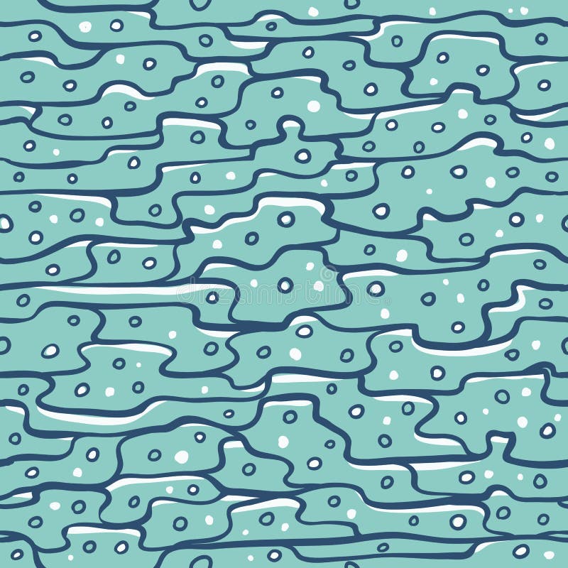Vector Waves Sea Ocean Seamless Background Pattern. Big and Small ...