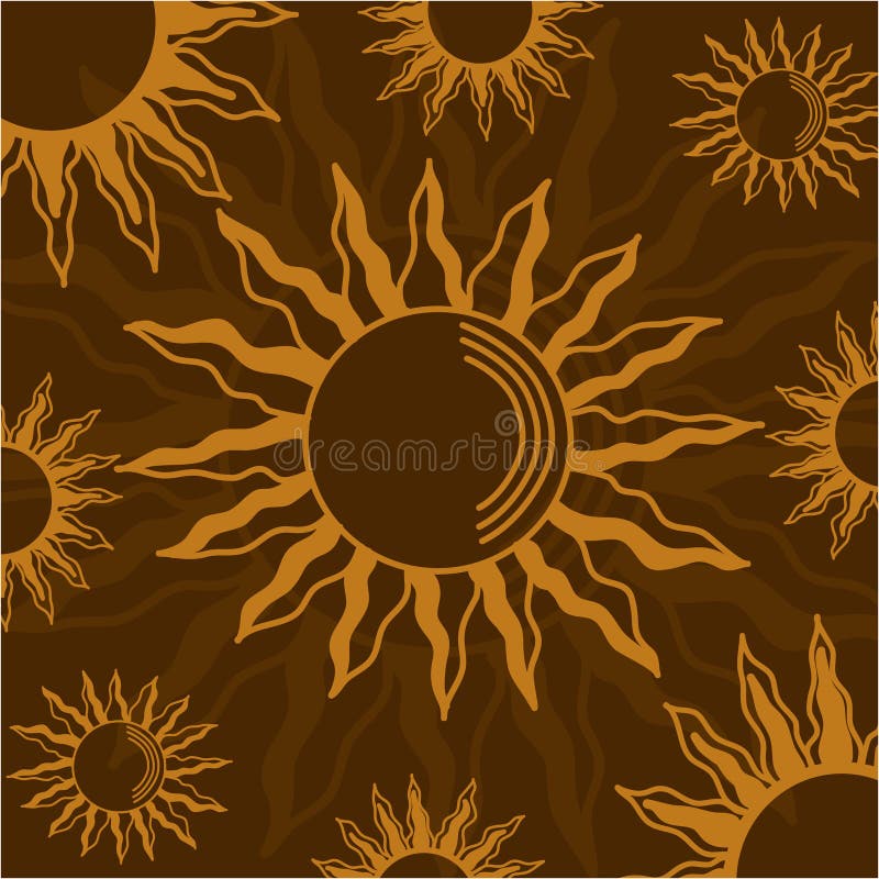 Sun Pattern Background Vector Illustration Stock Vector - Illustration ...