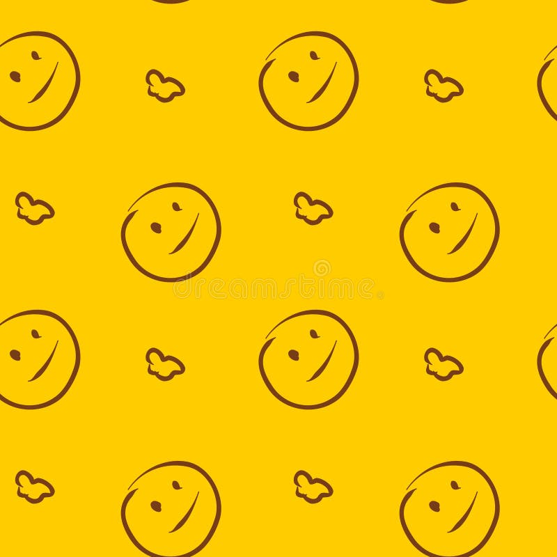 Vector Seamless Pattern Smile. Background Illustration, Decorative ...