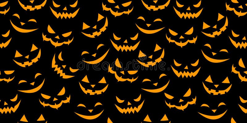 Vector Seamless Pattern of Smiling Faces. Glowing and Looking Out of ...