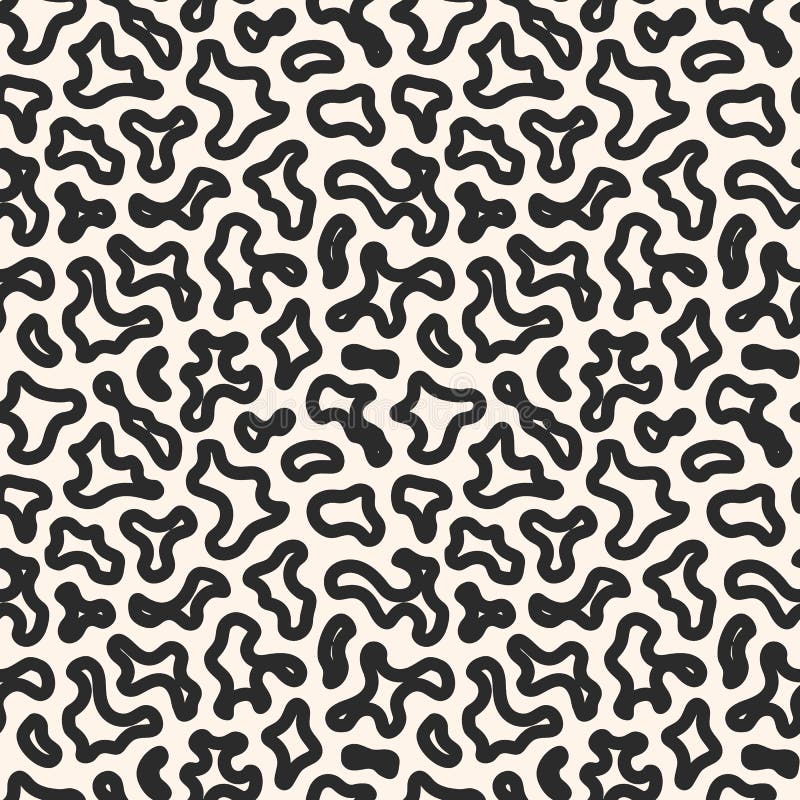 Vector Seamless Pattern with Smooth Abstract Outline Spots Stock Vector ...