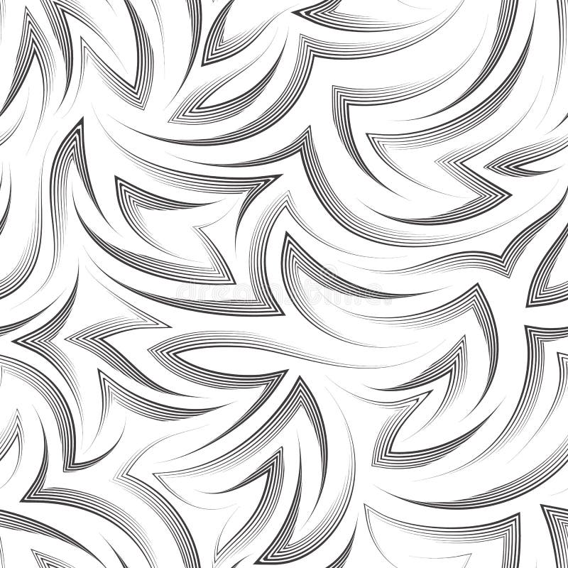 Vector Seamless Pattern of Smooth Lines and Corners Drawn with a Black ...