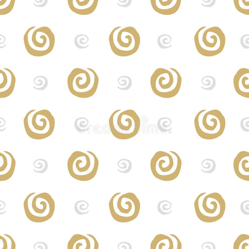 Vector Seamless Pattern Spiral In Doodle Style. Hand Drawing. Stock ...