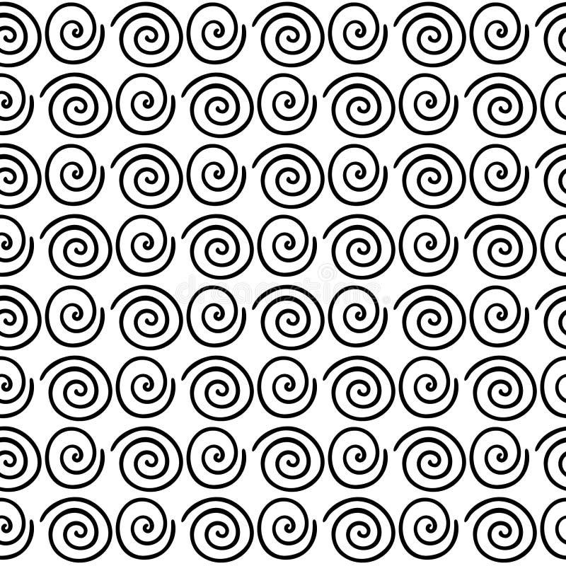 Vector Seamless Pattern with a Spiral Stock Vector - Illustration of ...