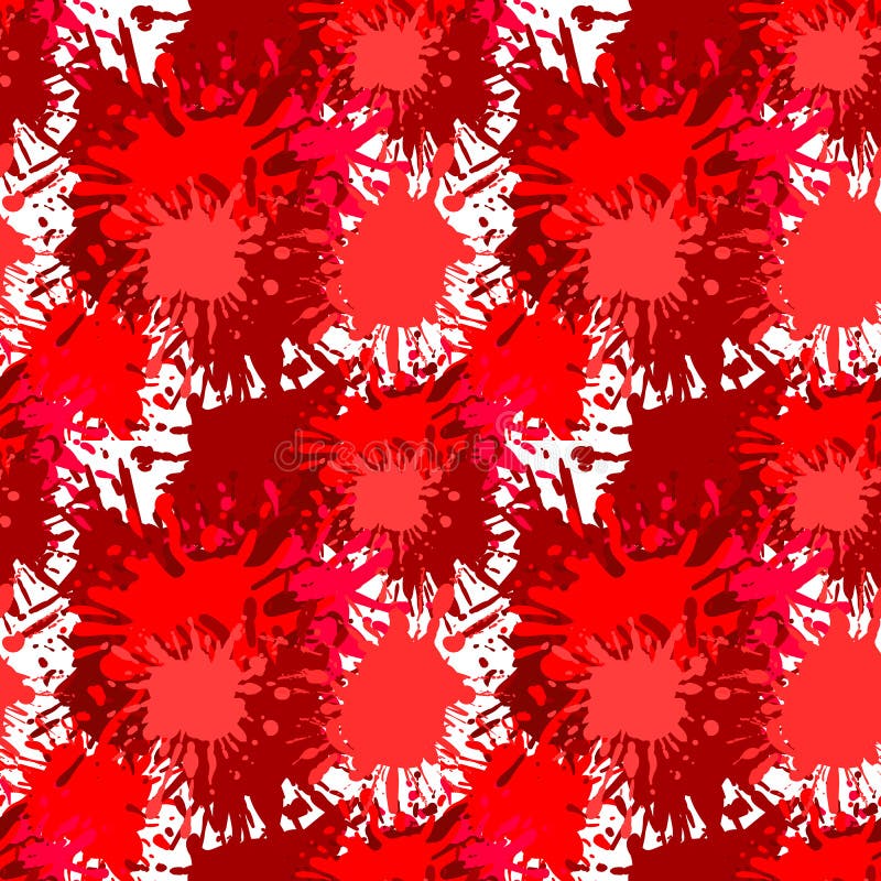 Vector Seamless Pattern, Spooky Halloween Background, Blood Splatters ...