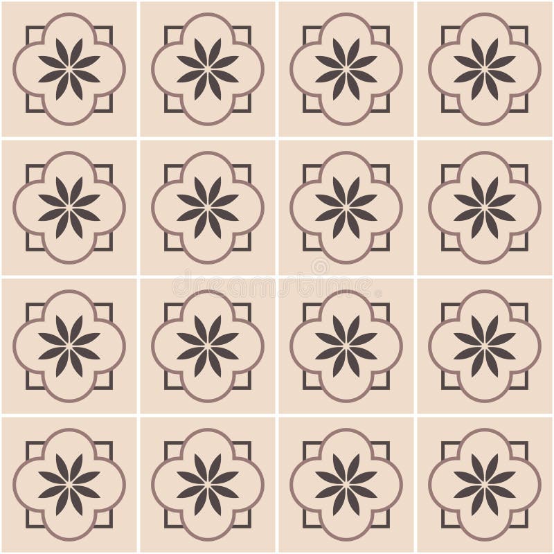 Vector Seamless Pattern with Square Ceramic Tiles Stock Vector ...