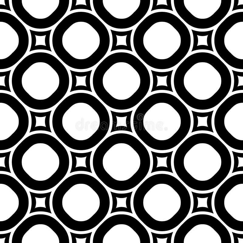 Vector Seamless Pattern, Staggered Monochrome Texture Stock Vector ...