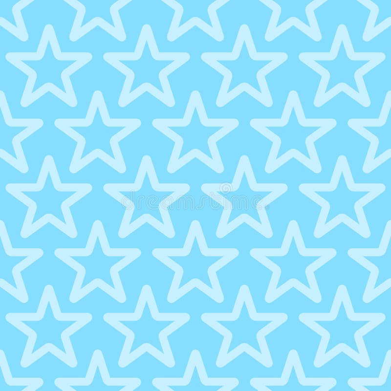 Vector Seamless Pattern with Stars Stock Vector - Illustration of blue ...