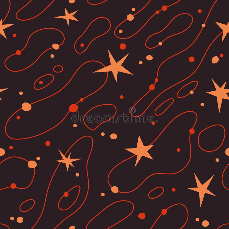 Vector Seamless Pattern with Stars. Milky Way Illustration Stock Vector ...