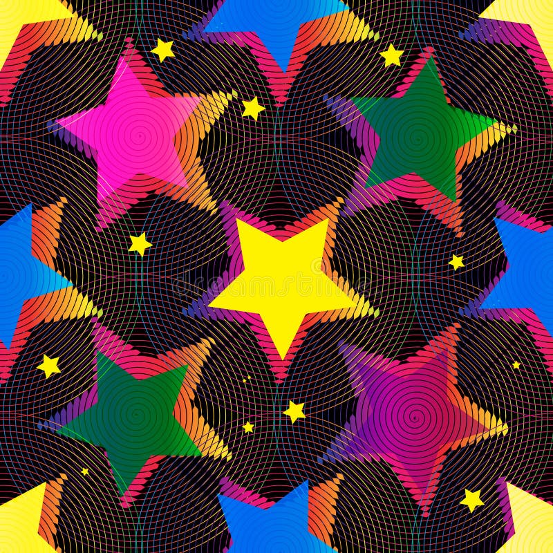 Vector Seamless Pattern with Stars. Vector Background. Stock Vector ...