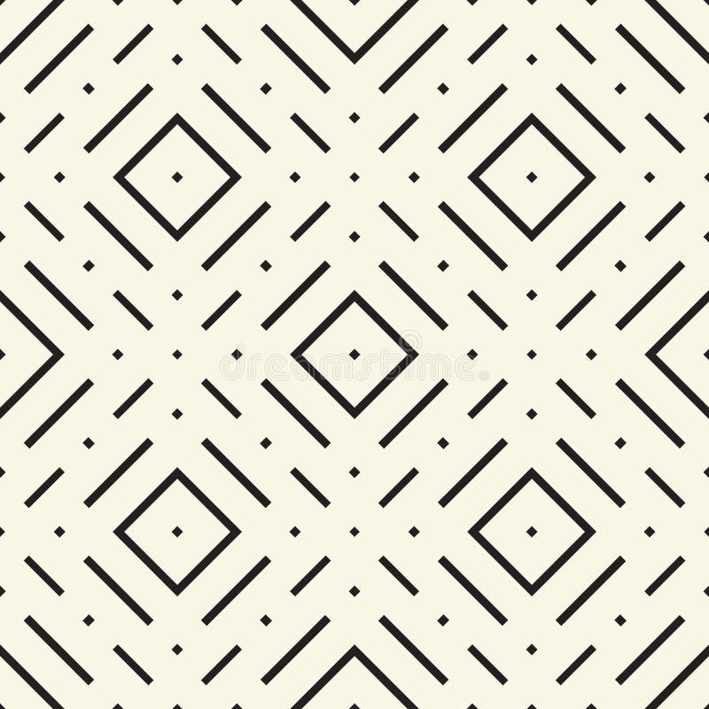 Vector Seamless Pattern with Striped Grid of Arrows and Rhombuses Stock ...