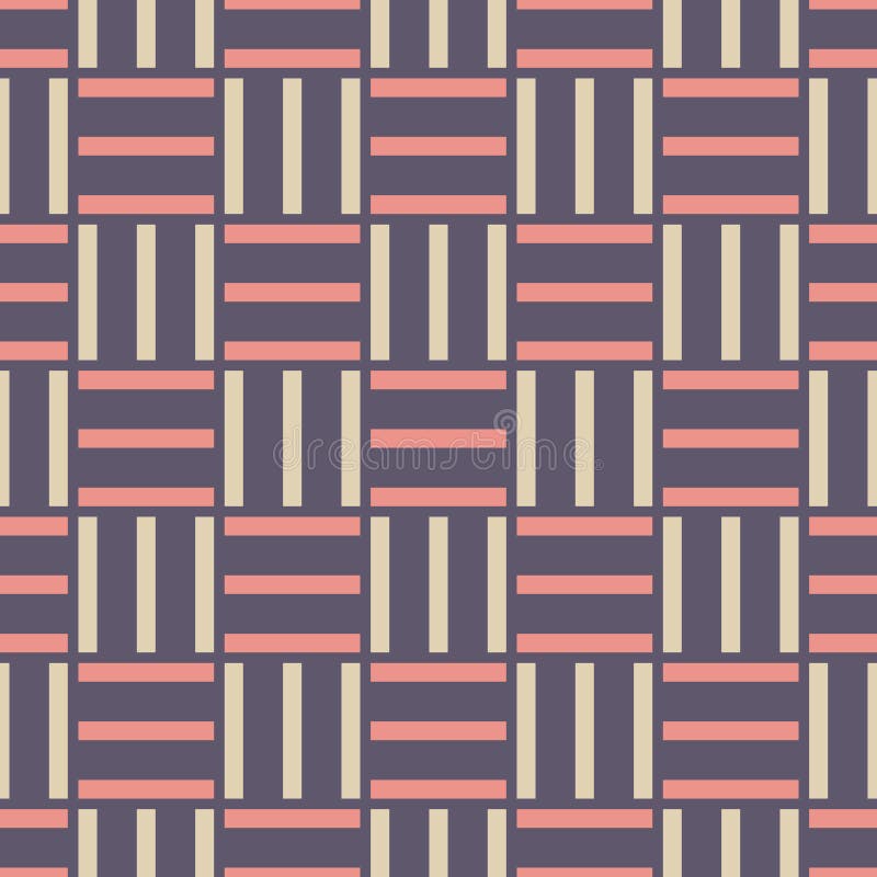 Vector Seamless Pattern of Striped Squares. Crosshatch Geometric ...