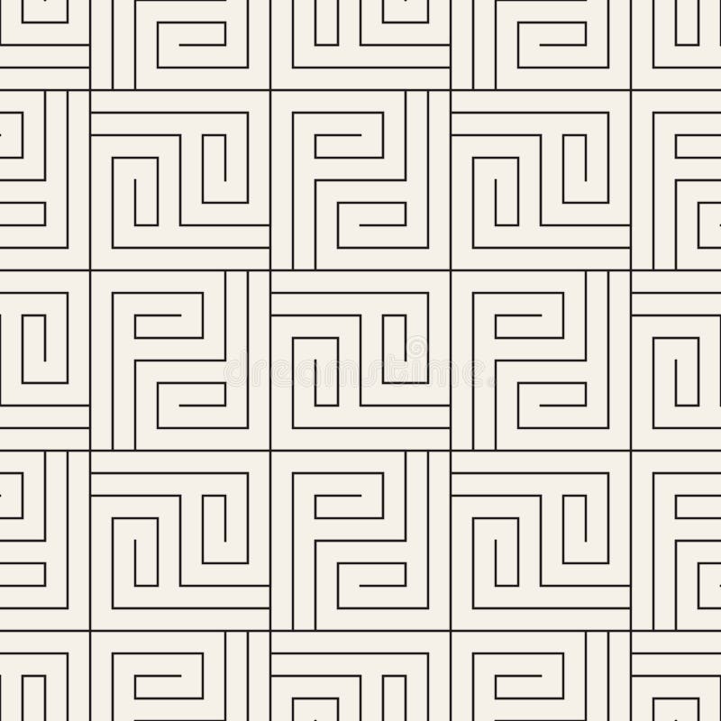 Vector Seamless Pattern. Stylish Linear Lattice Background. Trendy ...