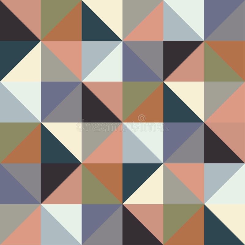Vector Seamless Pattern Swatch. Geometric Triangles. Green Trendy ...