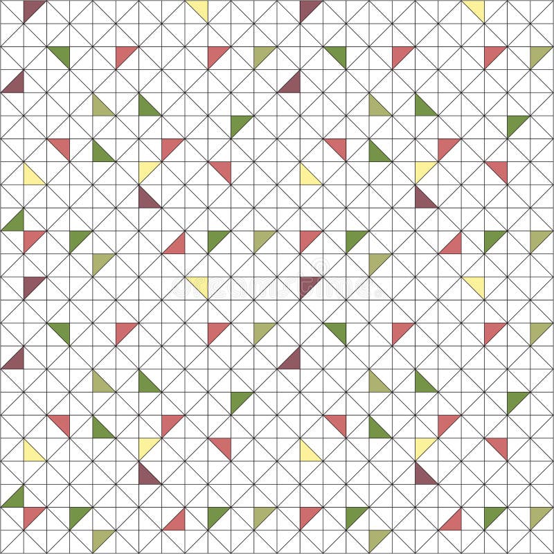 Vector Seamless Pattern Swatch. Geometric Triangles. Green Trendy ...