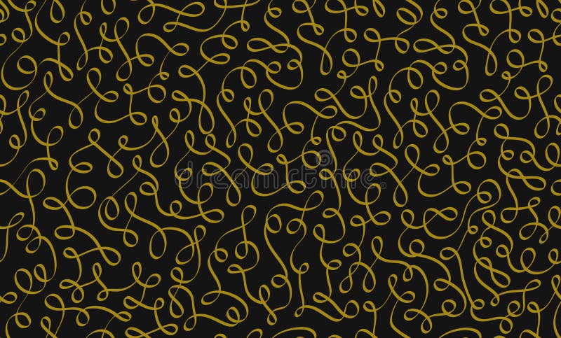 Vector Seamless Pattern with Tangled Line. Abstract Curves Background ...