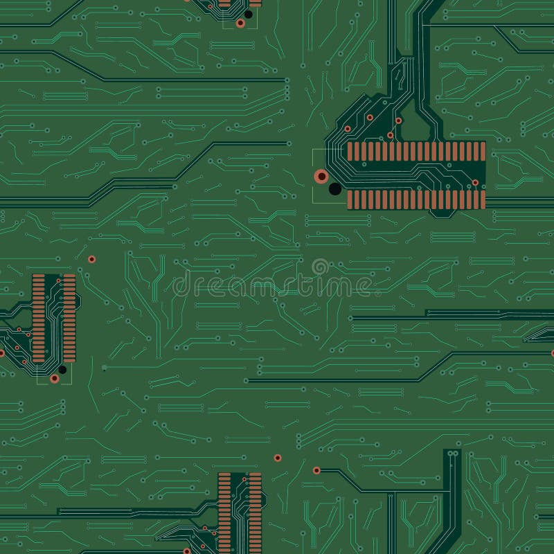 Vector Seamless Pattern with Technology Icons Stock Vector ...