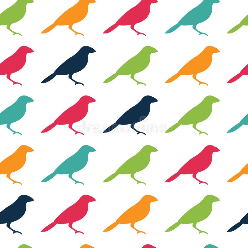 Vector Seamless Pattern Texture with Birds Stock Vector - Illustration ...