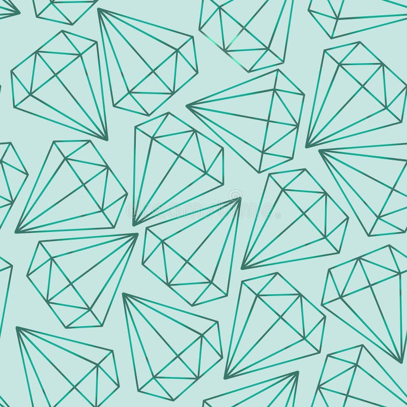Vector Seamless Pattern, Texture with Crystals, Diamonds, Gems on the ...