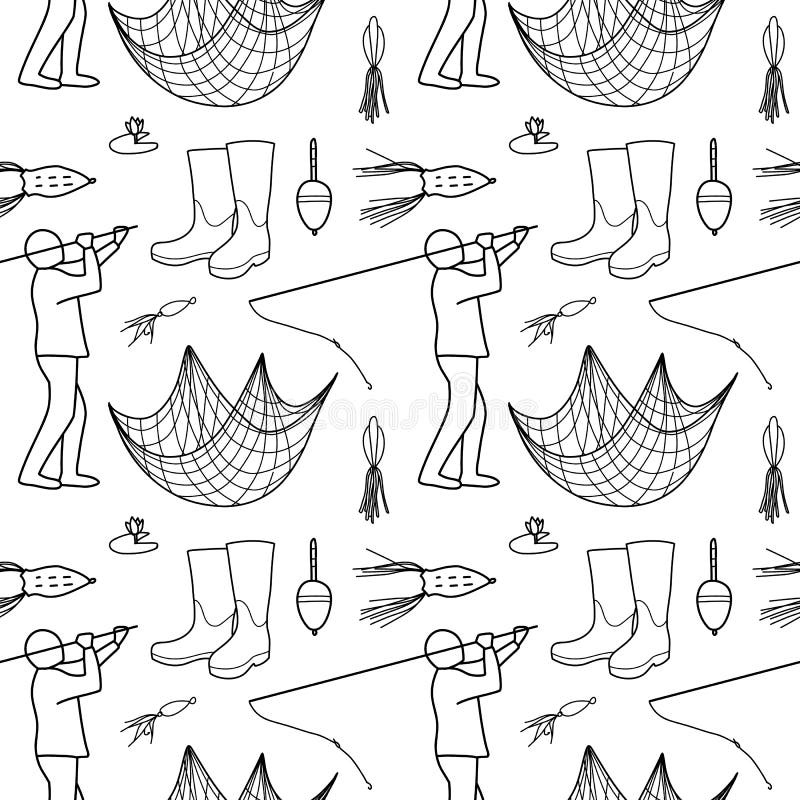 Sport Fishing Repeat Pattern Stock Illustrations – 226 Sport Fishing ...