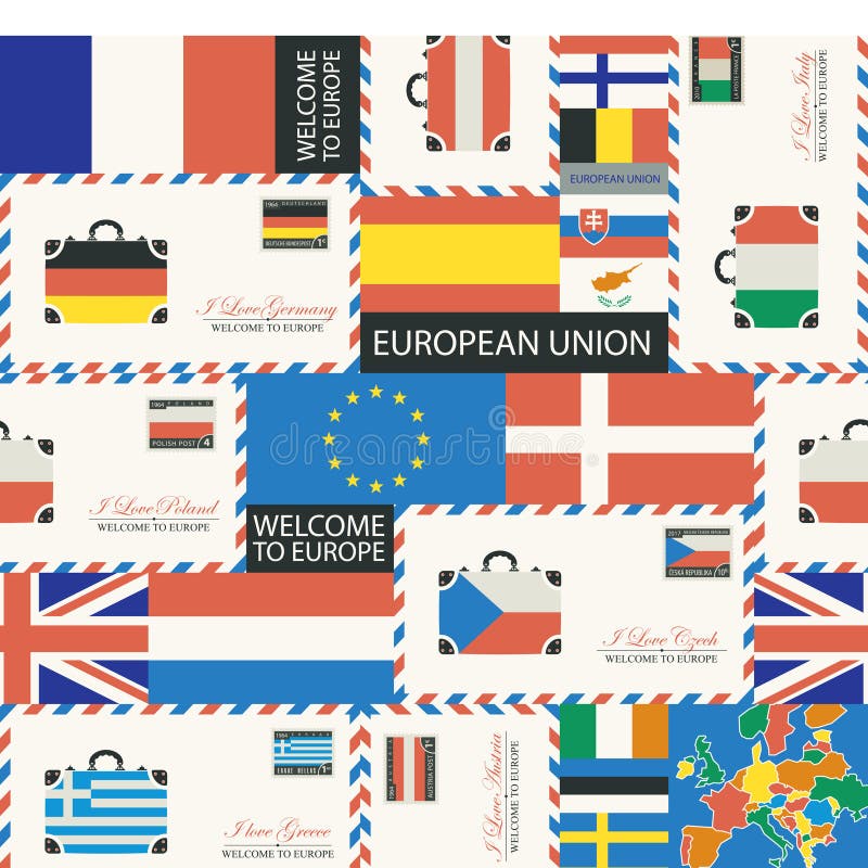 Vector Seamless Pattern on the Traveling Theme Stock Vector ...