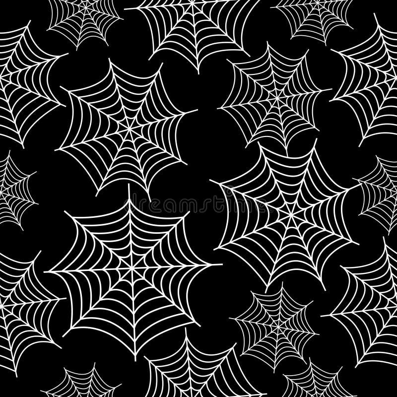 Vector Seamless Pattern. Trendy Texture with Crossing Cobwebs. Hypnotic ...