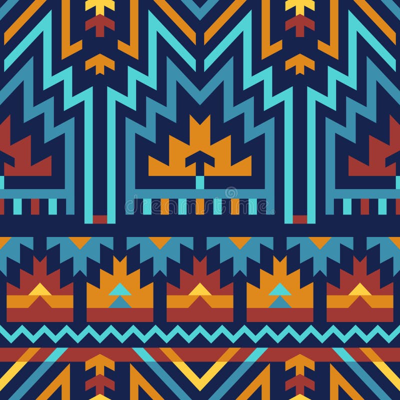 Vector Seamless Tribal Pattern Stock Vector - Illustration of african ...