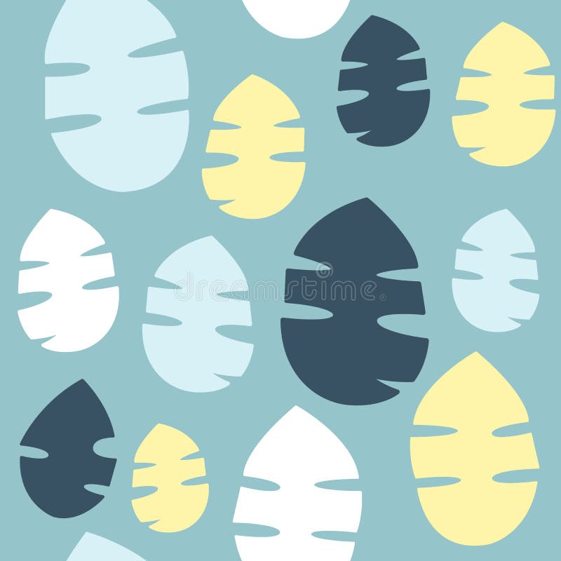Vector Seamless Pattern with Tropical Sheets. Scandinavian Style ...