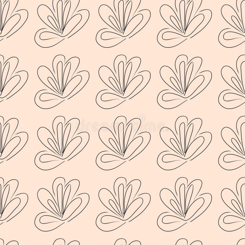 Floral Vector Seamless Pattern Background. Art Continuous Flower ...