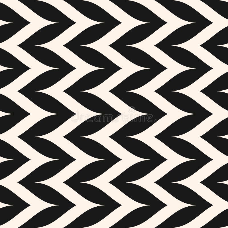 Vector Seamless Pattern Vertical Curly Zig Zag Lines Herringbone