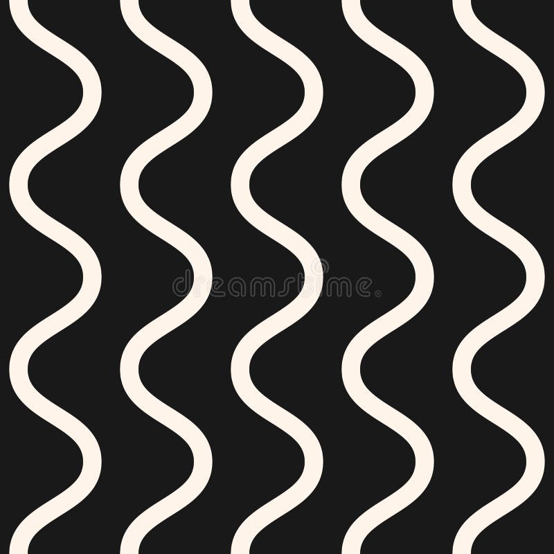 Vector Seamless Pattern, Vertical Wavy Lines, Curves. Stock Vector ...