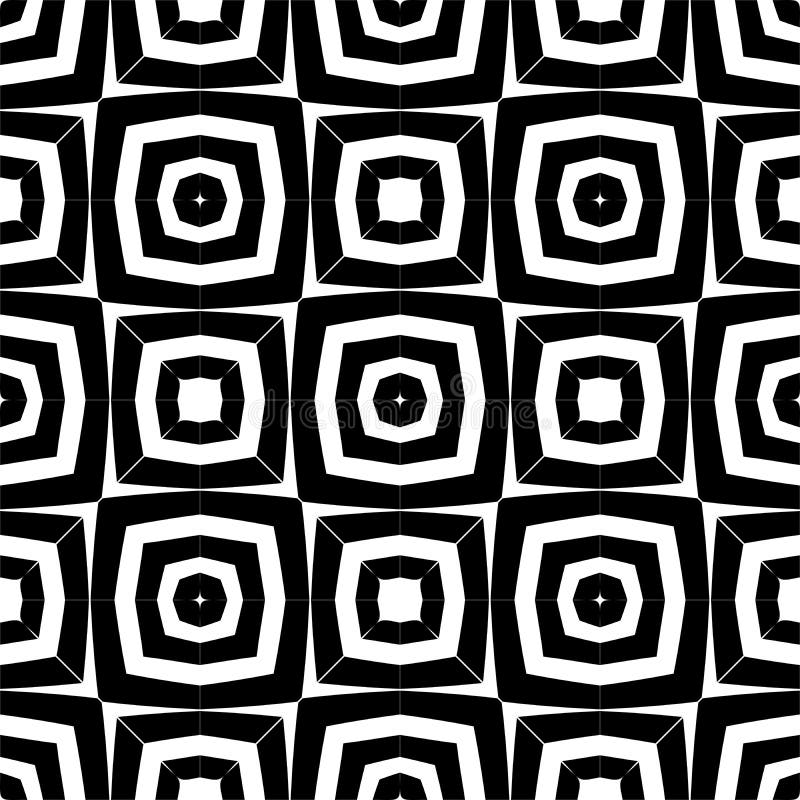 Black and White Seamless Geometrical Pattern Stock Vector ...