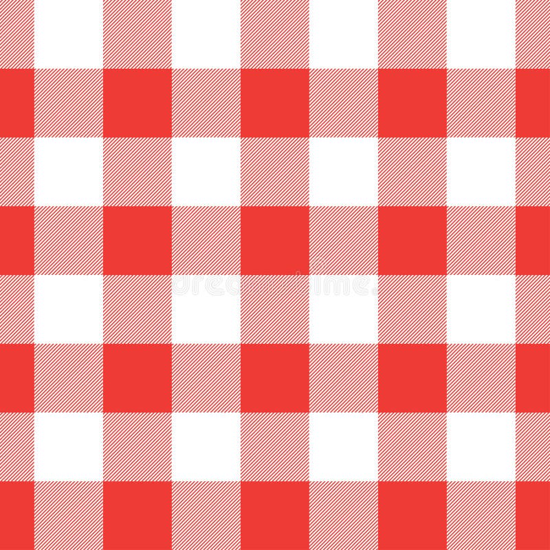 Vector Seamless Pattern with Vichy Check Plaid Graphic. Stock Vector ...