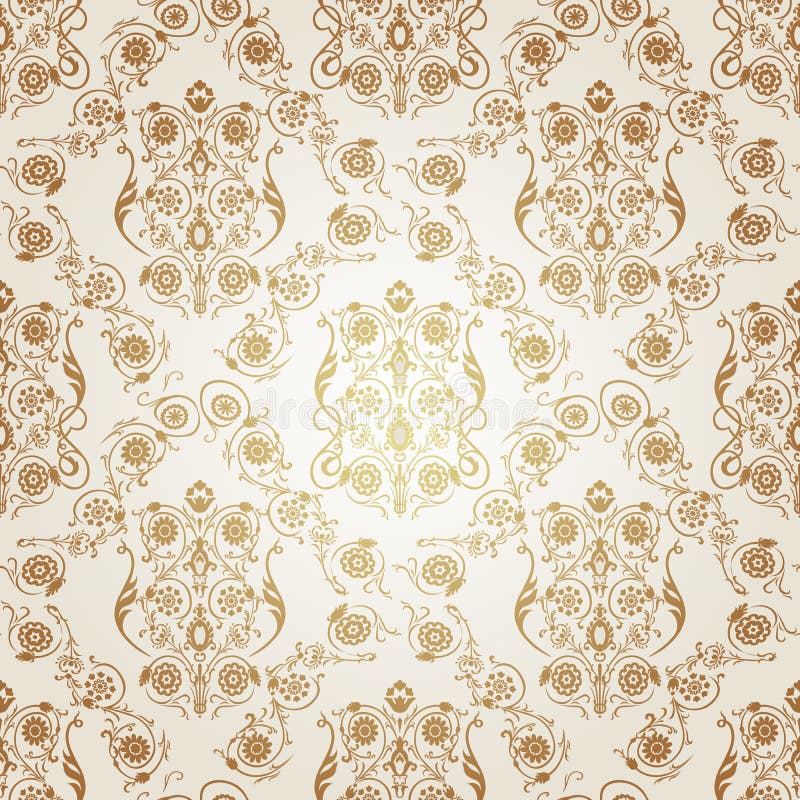 Vector Seamless Pattern in Victorian Style. Stock Vector - Illustration ...