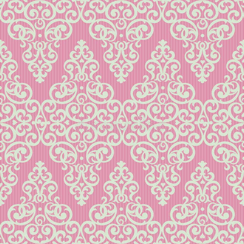 Vector Seamless Pattern in Victorian Style. Stock Vector - Illustration ...