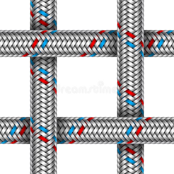 Vector Seamless Pattern of Water Braided Metal Hose Stock Vector ...