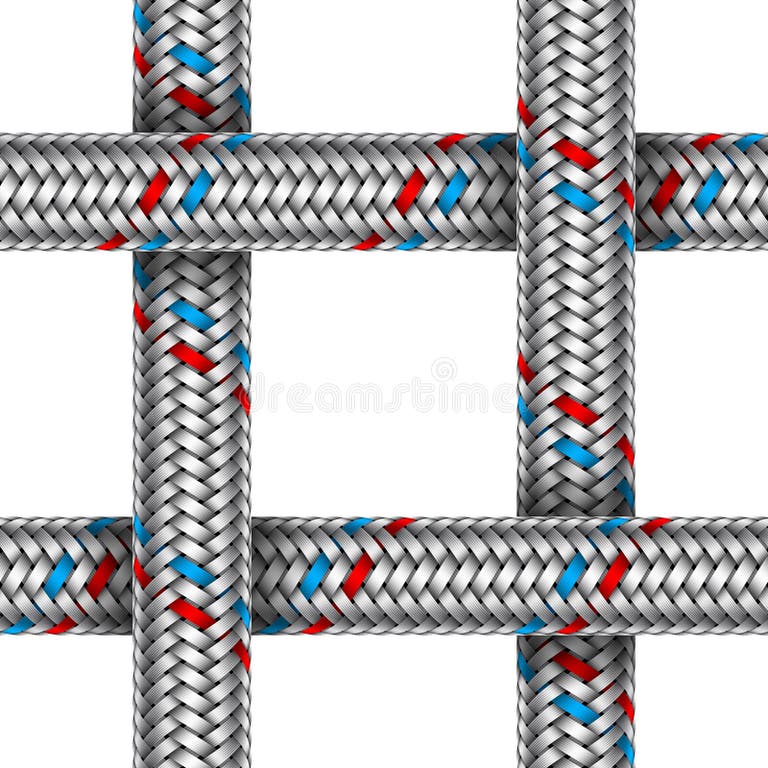 Vector Seamless Pattern of Water Braided Metal Hose Stock Vector ...
