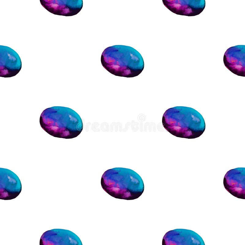 Vector Seamless Pattern of Watercolor Blue Spots . Rainbow Wallpaper ...