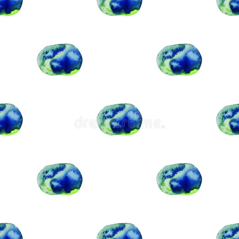 Vector Seamless Pattern of Watercolor Blue Spots . Rainbow Wallpaper ...