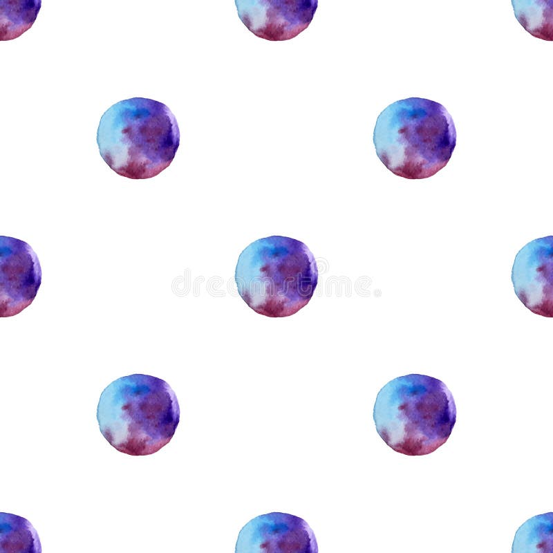 Vector Seamless Pattern of Watercolor Blue Spots . Rainbow Wallpaper ...