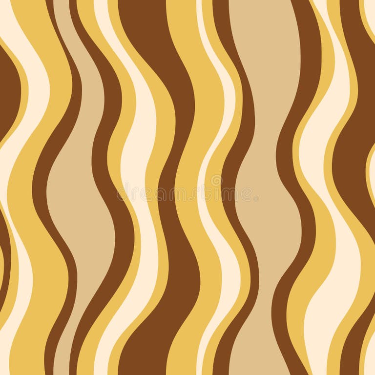 Vector Seamless Pattern with Wavy Stripes. Stock Vector - Illustration ...