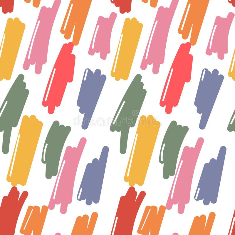 Vector Seamless Pattern with Wavy and Swirling Strokes of a Wide Line ...