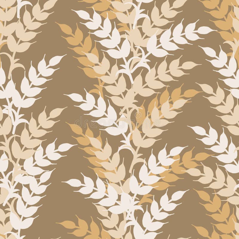 Vector Seamless Pattern with Wheat Silhouettes Stock Vector ...