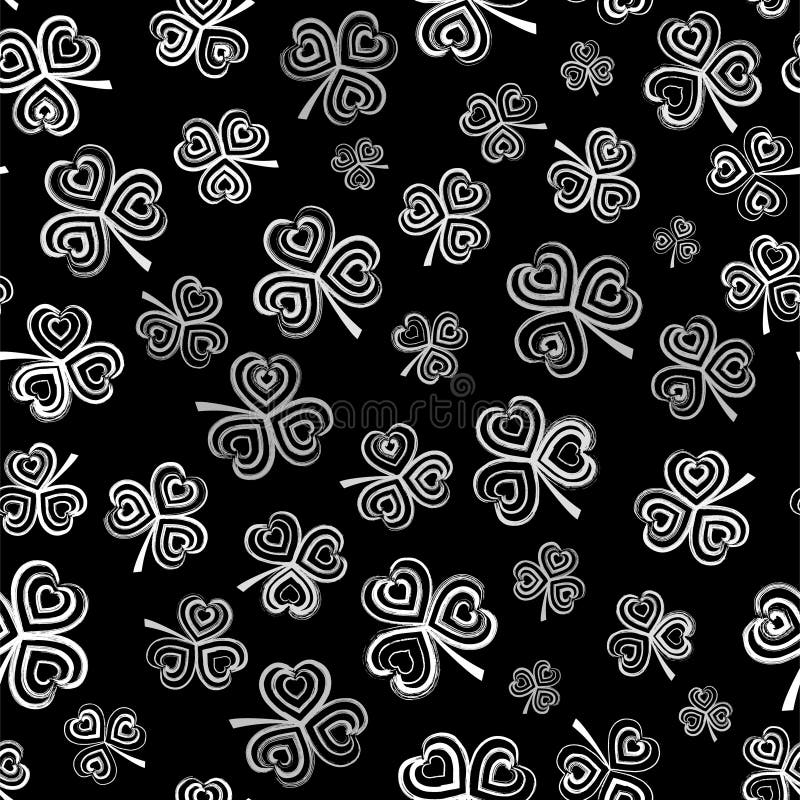 Clover Drawing Pattern Black White Stock Illustrations – 617 Clover ...