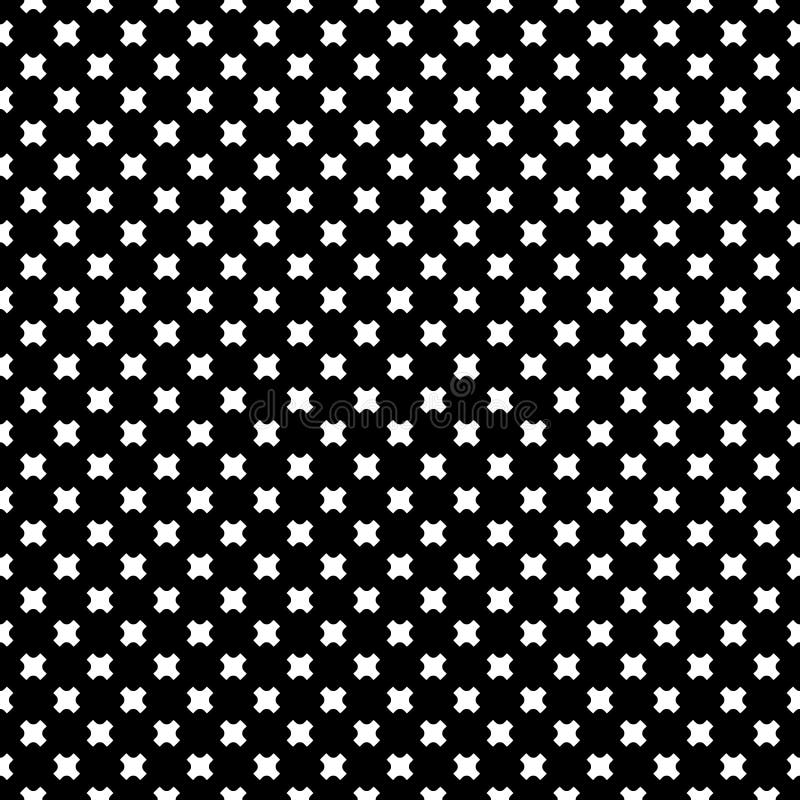 Vector Seamless Pattern, White Crosses on Black Stock Vector ...
