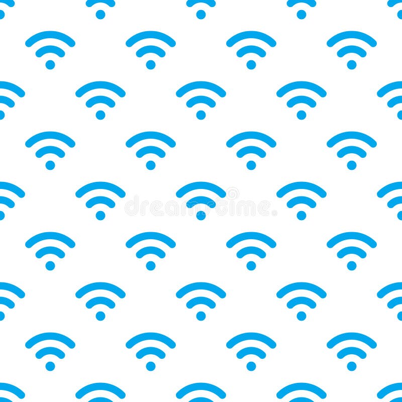 Vector Seamless Pattern with Wi-Fi Symbol. Stock Vector Illustration ...